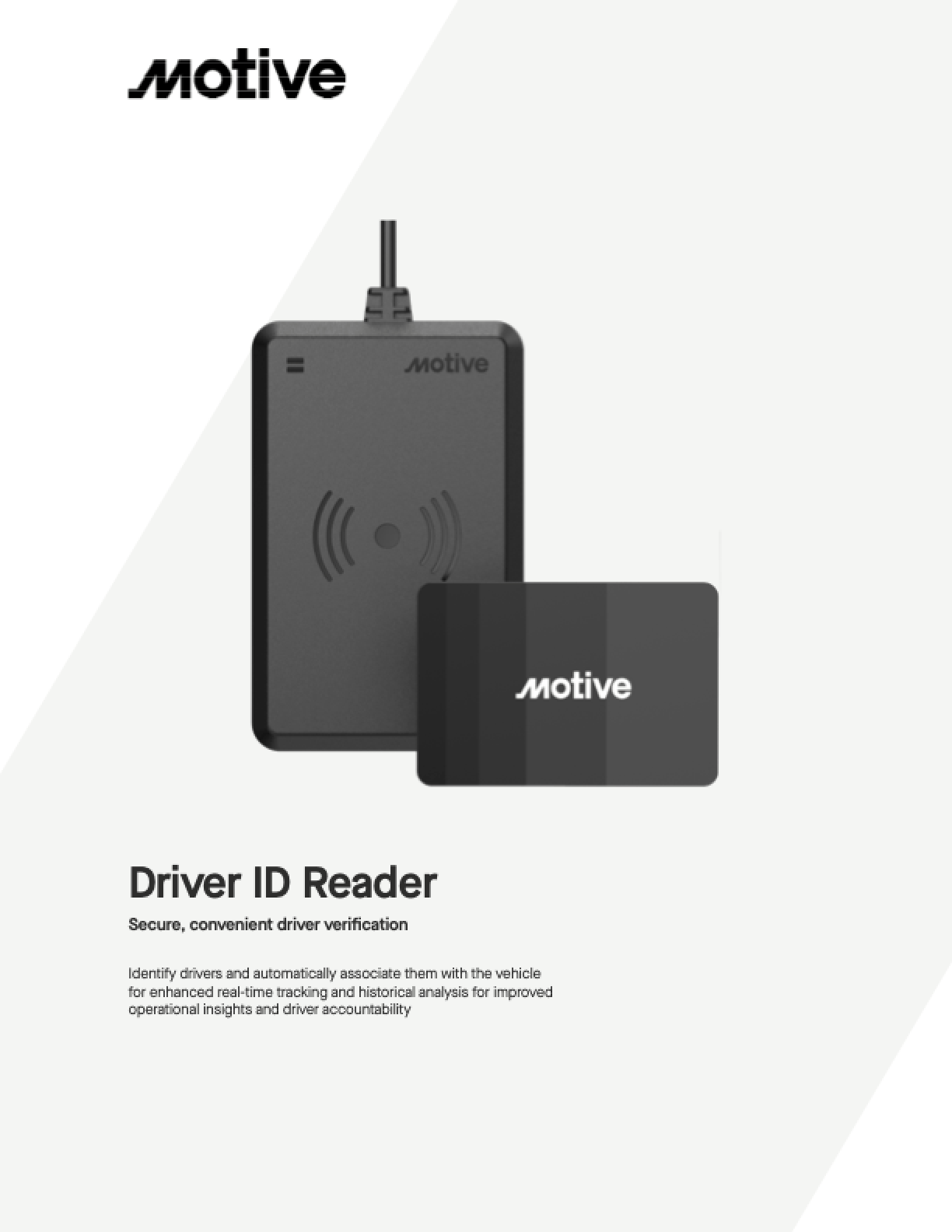 Driver ID Reader - Spec Sheet | Motive