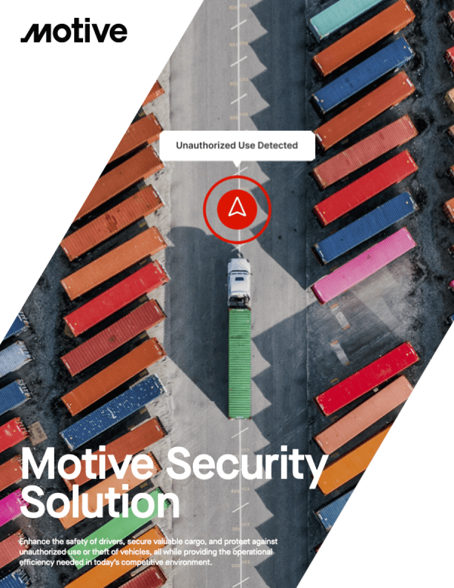 Motive Security Suite - Product Brief | Motive