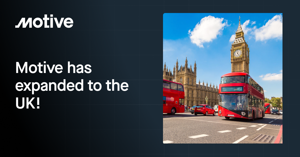 Motive Launches in the UK: AI-Powered Fleet Safety & Sustainability